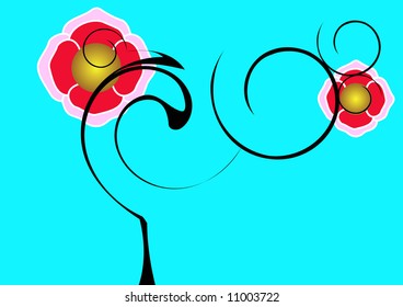 Abstract Tree Flowers Stock Illustration 11003722 | Shutterstock