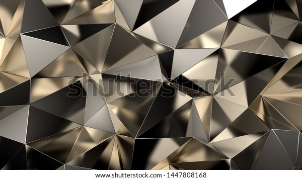 Abstract Triangle Crystal Background 3d Illustration Stock Illustration ...