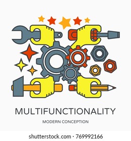 Abstract Vector Image Concept Multi Functionality Stock Illustration ...