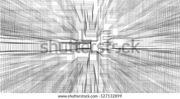 Abstract Visual Zoom Background Wireframe Stock Illustration 527132899 ...