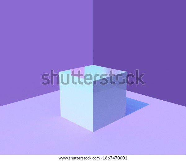 Abstract Wall Corner Scene 3d Rendering Stock Illustration 1867470001 ...