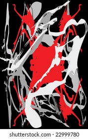 Red Black Abstract Art Decoration Stock Illustration 2192163107 ...
