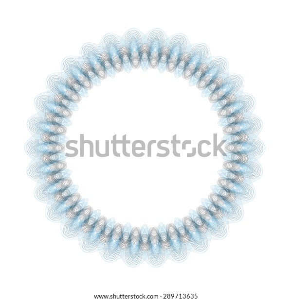 Abstract Wave Circle Frame Isolated On Stock Illustration 289713635 ...