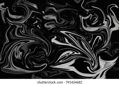 Abstract Wave Pattern Marble Black Texture Stock Illustration 791424682 ...