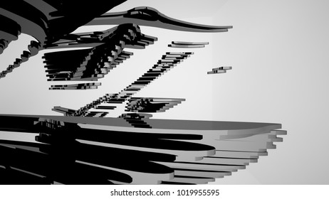 Abstract White Black Parametric Interior Window Stock Illustration ...