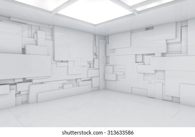 Abstract White Block Background 3d Render Stock Illustration 313633586 ...