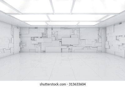 Abstract White Block Background 3d Render Stock Illustration 313633613 ...