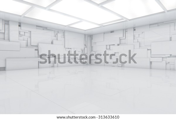 Abstract White Block Background 3d Render Stock Illustration 313633610 ...
