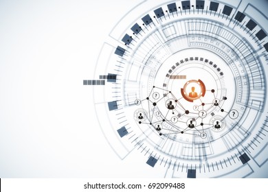 Abstract White Digital Button Background Technology Stock Illustration ...