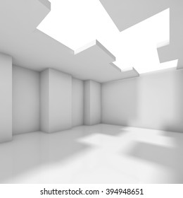 Abstract White Empty Room Interior Background Stock Illustration ...