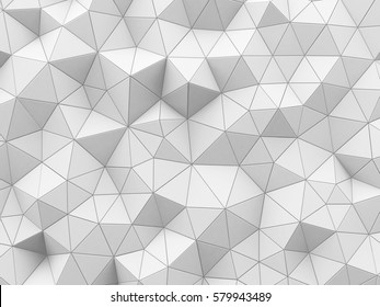White Polygonal Triangle Geometric 3d Texture Stock Illustration ...