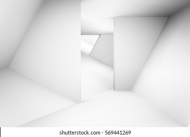 Abstract White Simple Empty Room Highlights Stock Illustration 569441269