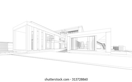 273,658 Building 3d line drawing Images, Stock Photos & Vectors ...