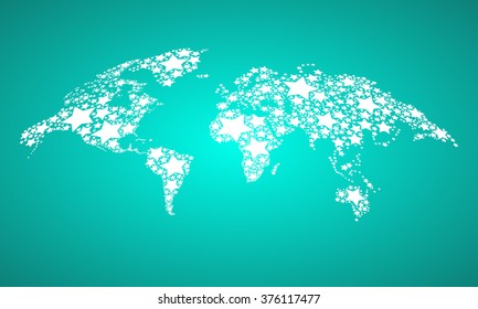Abstract World Map Stock Illustration 376117477 | Shutterstock