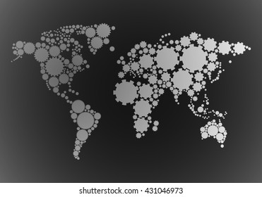 Abstract World Map Stock Illustration 431046973 | Shutterstock