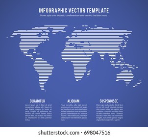 World Continents Vertical Lines Infographic Empty Stock Vector (Royalty ...