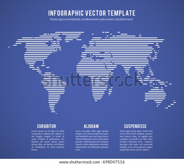 Abstract World Map Horizontal Line Texture Stock Illustration 698047516 ...