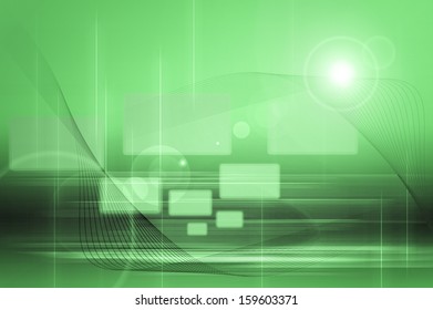 Blue Green Hitech Background Vector Illustration Stock Vector (Royalty ...