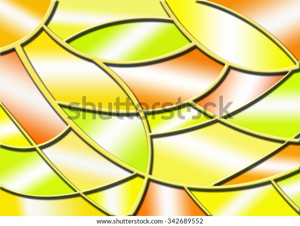 Abstract Yellow Curve Line Pattern Textured Stock Illustration ...