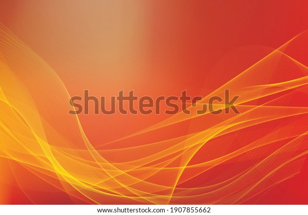 Abstract Yellow Red Wave Background Set Stock Illustration 1907855662 ...