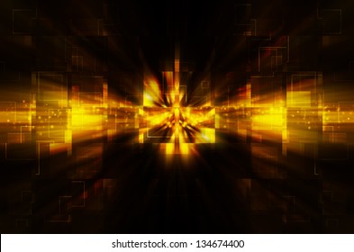 Abstract Yellow Tech Background Stock Illustration 134674400 | Shutterstock