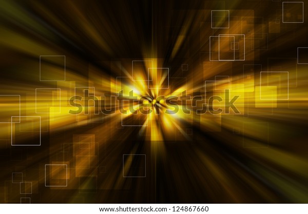Abstract Yellow Tech Background Stock Illustration 124867660