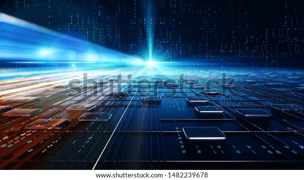 Abstraction Illustration Binary Code Strings Processed Stock Illustration 1482239678