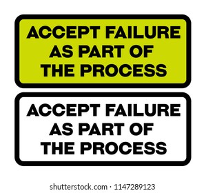 Accept Failure Part Process Creative Motivation Stock Illustration ...
