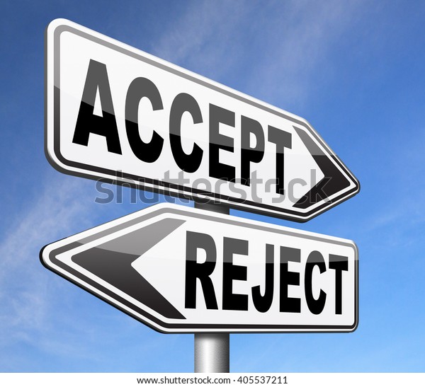 Accept Reject Approve Decline Refuse Offer Stock Illustration 405537211 ...