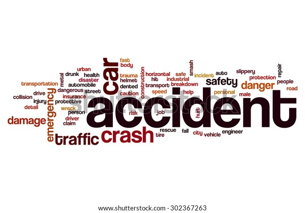 Accident Word Cloud Stock Illustration 302367263