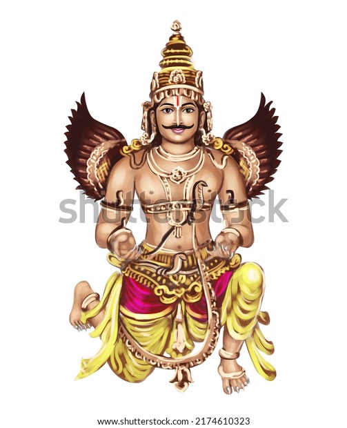 According Hindu Scriptures Garuda King Birds Stock Illustration ...