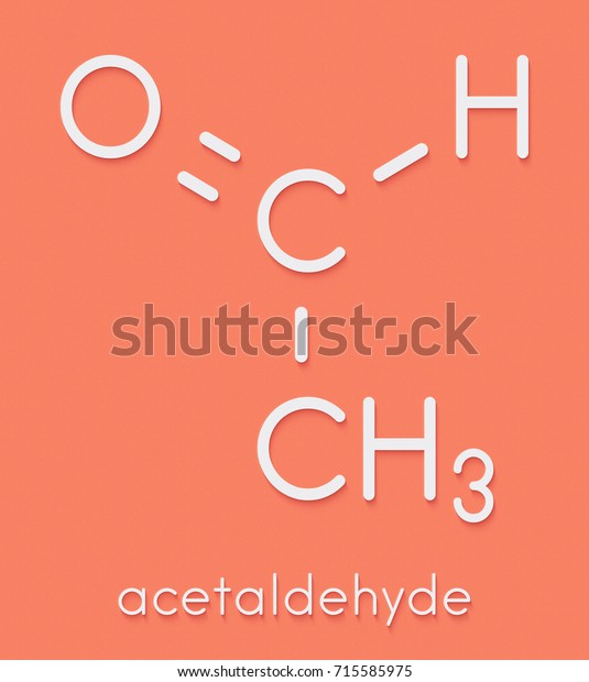 Acetaldehyde Ethanal Molecule Chemical Structure Acetaldehyde Stock