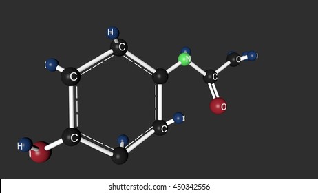 Acetaminophen Molecule Structure Molecular Structure Acetaminophen ...