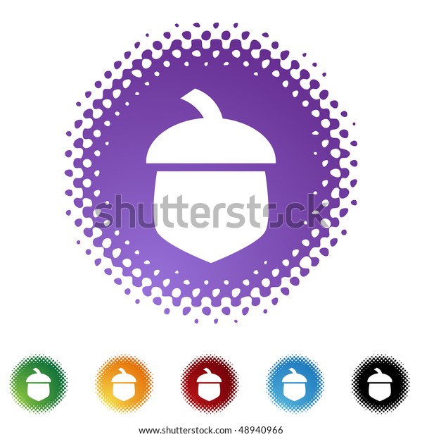 Acorn Web Button Isolated On Background Stock Illustration 48940966 ...