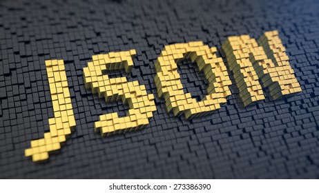 Acronym Json Yellow Square Pixels On Stock Illustration 273386390 ...