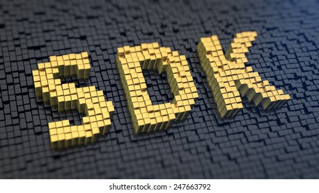 Acronym Sem Yellow Square Pixels On Stock Illustration 232796866 ...