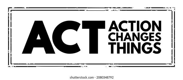 Act Action Changes Things Acronym Business Stock Illustration ...