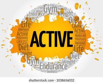 Active Circle Stamp Word Cloud Fitness Stock Illustration 1038656032 ...