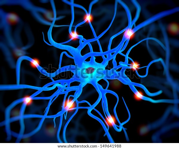 Active Nerve Cell Neurons Stock Illustration 149641988