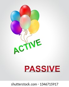 Active Versus Passive Balloons Represent Proactive Stock Illustration ...