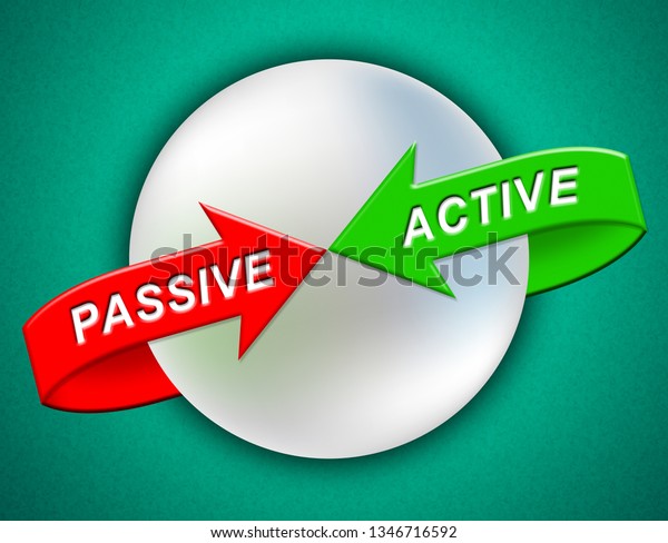 Active Vs Passive Arrows Show Positive Stock Illustration 1346716592 ...