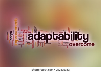 Adaptability Word Cloud Concept Abstract Background Stock Illustration ...