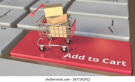 Add Cart Text On Computer Keyboard Stock Illustration 1877242912 ...