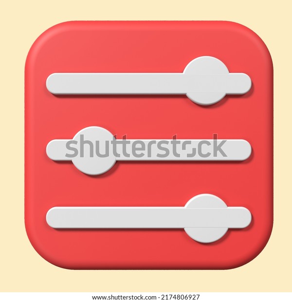 Adjustment 3d Render Graphic Asset Web Stock Illustration 2174806927 ...