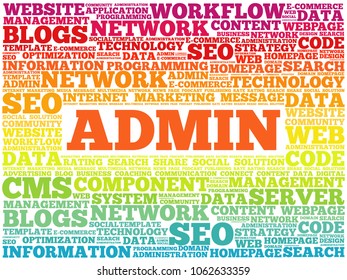 Admin Word Cloud Concept: เวกเตอร์สต็อก (ปลอดค่าลิขสิทธิ์) 391960663 ...