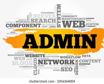 Admin Word Cloud Concept Background Stock Illustration 1056364004 ...