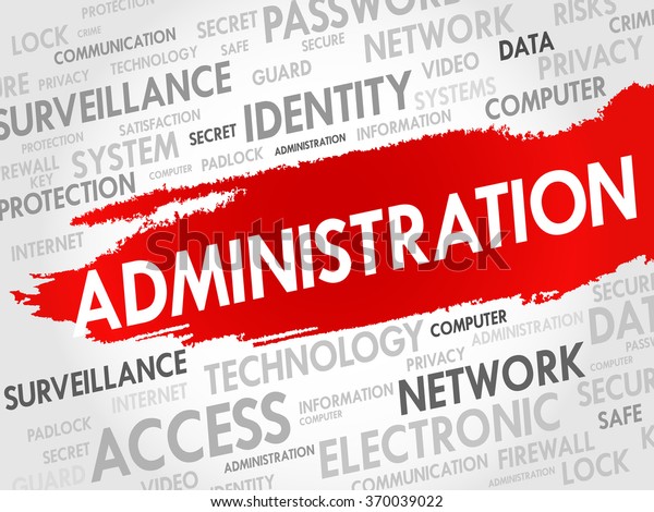 Administration Word Cloud Security Concept Stock Illustration 370039022 ...