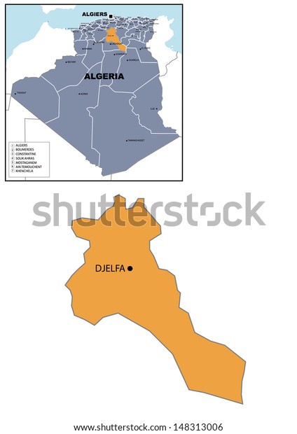 Administrative Map Algeria Stock Illustration 148313006 Administrative Map Algeria Stock Illustration 148313006