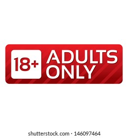 Adults Only Content Button Red Sticker 스톡 일러스트 146097464 | Shutterstock