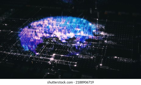 Advance Digital Generated Motion Abstract Matrix Stock Illustration ...